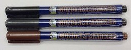 GSI Creos Gundam Marker Value Set -GM01&02&03- (Black, Gray, Brown)