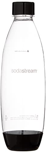 SodaStream Sparkling Water Machines Bottles 1 Twin Pack, 2 x 1 Litre, Black, 2000 Millilitre