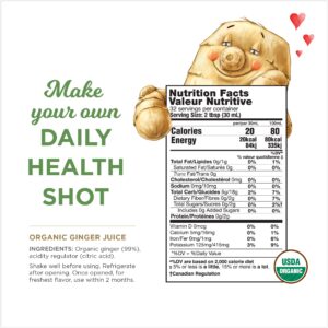 Organic Ginger Juice, 99% Pure Ginger Juice by The Ginger People – Drug Free Digestive Health, Original Flavor, Premium Quality Organic Ginger Juice, 32 Fl oz Bottle (Pack of 1)