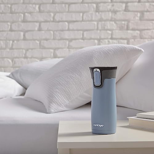 Contigo West Loop Stainless Steel Vacuum-Insulated Travel Mug with Spill-Proof Lid, Keeps Drinks Hot up to 5 Hours and Cold up to 12 Hours, 16oz Steel/Black