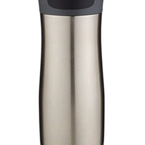 Contigo West Loop Stainless Steel Vacuum-Insulated Travel Mug with Spill-Proof Lid, Keeps Drinks Hot up to 5 Hours and Cold up to 12 Hours, 16oz Steel/Black