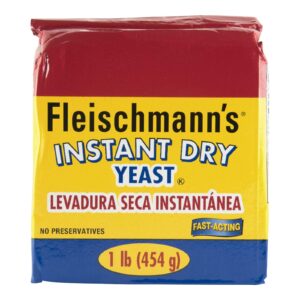 fleischmann’s yeast, fleischmann’s instant dry yeast, 16 ounce - 1 pack, fast-acting, gluten free, no preservatives