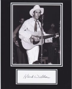 kirkland hank williams 8 x 10 autograph photo on glossy photo paper