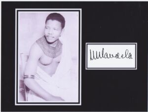 kirkland nelson mandela 8 x 10 autograph photo on glossy photo paper