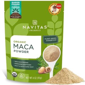 navitas organics maca powder, 4 oz. bag, 23 servings — organic, non-gmo, low temp-dried, gluten-free