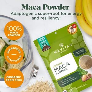 Navitas Organics Maca Powder, 4 oz. Bag, 23 Servings — Organic, Non-GMO, Low Temp-Dried, Gluten-Free