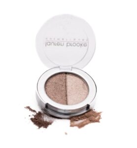 lauren brooke cosmetiques pressed eyeshadow duos, natural, organic makeup (cappuccino/pearl)