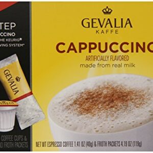 Gevalia Kaffe, 2-Step K-Cup & Froth Packets, (Cappuccino Espresso), 6 Count (Pack of 3)