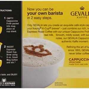 Gevalia Kaffe, 2-Step K-Cup & Froth Packets, (Cappuccino Espresso), 6 Count (Pack of 3)