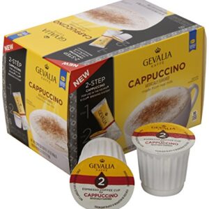 Gevalia Kaffe, 2-Step K-Cup & Froth Packets, (Cappuccino Espresso), 6 Count (Pack of 3)