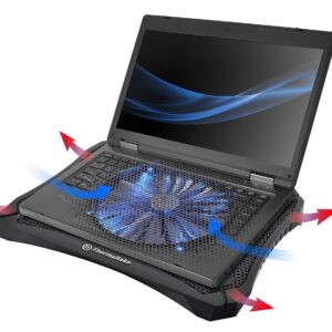 Thermaltake Massive V20 Steel Mesh Panel Single 200mm Blue LED Fan Adjustable Speed Control 10"-17" Laptop Notebook Cooling Pad CL-N004-PL20BL-A