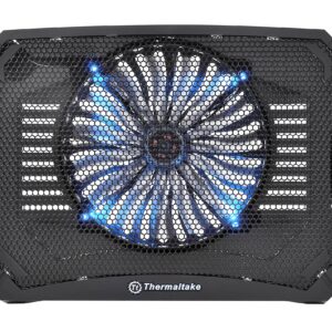 Thermaltake Massive V20 Steel Mesh Panel Single 200mm Blue LED Fan Adjustable Speed Control 10"-17" Laptop Notebook Cooling Pad CL-N004-PL20BL-A