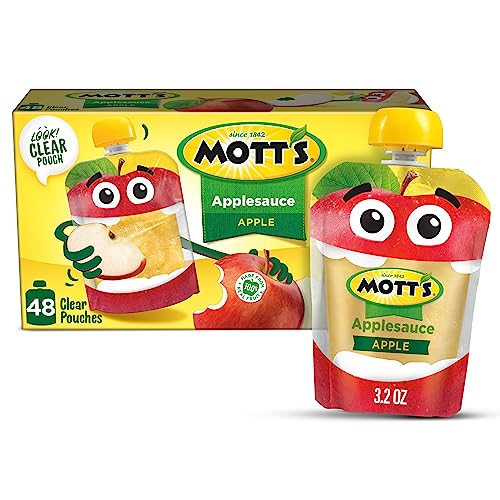 Mott's Original Applesauce, 3.2 oz clear pouches, 12 Count (Pack of 4)