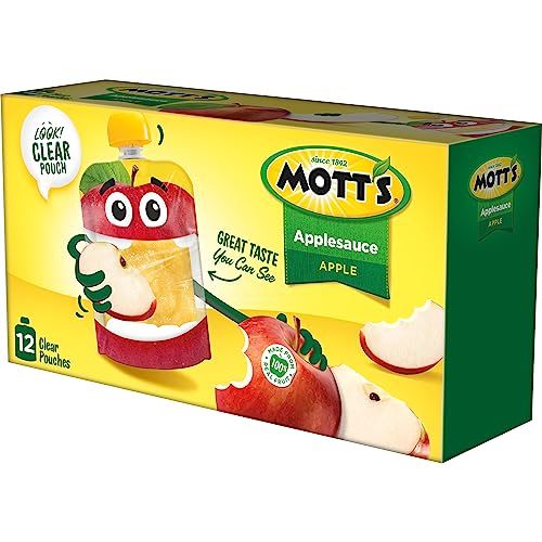 Mott's Original Applesauce, 3.2 oz clear pouches, 12 Count (Pack of 4)