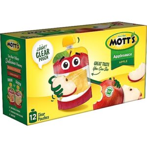 Mott's Original Applesauce, 3.2 oz clear pouches, 12 Count (Pack of 4)