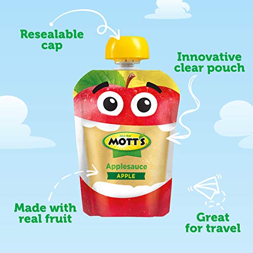 Mott's Original Applesauce, 3.2 oz clear pouches, 12 Count (Pack of 4)