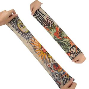 Hmxpls 6 Pcs Tattoo Compression Sleeve, Arm Sleeves Tattoo, Tatto Sleeve Covers, Temporary Tattoo Sleeves, Sunscreen Sleeves.