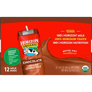 Horizon Organic Shelf-Stable 1% Low Fat milk Boxes, Chocolate, 12 Count(Pack of 1)