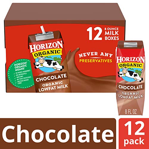 Horizon Organic Shelf-Stable 1% Low Fat milk Boxes, Chocolate, 12 Count(Pack of 1)