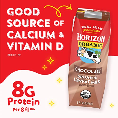 Horizon Organic Shelf-Stable 1% Low Fat milk Boxes, Chocolate, 12 Count(Pack of 1)