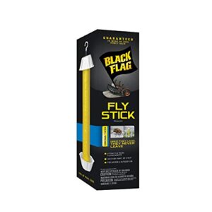 black flag fly stick, trap houseflies and flying insects, pack of 6