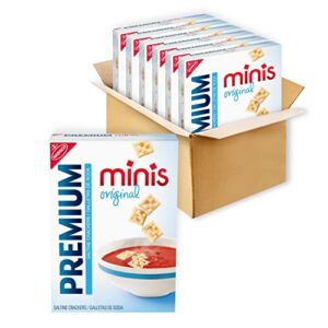 premium original mini saltine crackers, 6 - 11 oz boxes