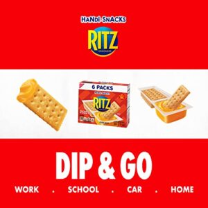 Handi-Snacks RITZ Crackers 'N Cheesy Dip Snack Packs, 12 Boxes of 6 Snack Packs (72 Total Packs)