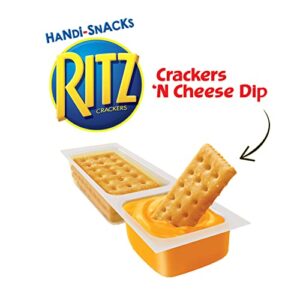 Handi-Snacks RITZ Crackers 'N Cheesy Dip Snack Packs, 12 Boxes of 6 Snack Packs (72 Total Packs)