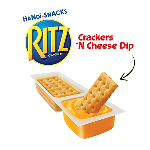 Handi-Snacks RITZ Crackers 'N Cheesy Dip Snack Packs, 12 Boxes of 6 Snack Packs (72 Total Packs)