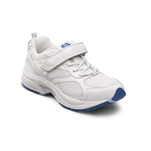 Dr. Comfort Victory White Therapeutic Shoes for Women with Gel Inserts-Stylish Velcro Closure-Womens Sneakers Athletic Shoes, White 8.5 Medium (A/B)