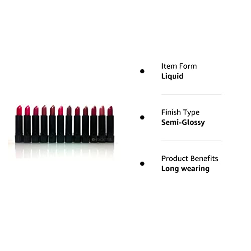 Princessa Aloe Lipsticks Set - 12 Fashionable Colors/ Long Lasting