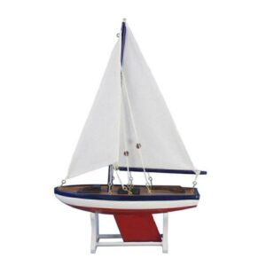 Hampton Nautical It Floats 12" American Floating Sailboat Hampton Nautical Model Ship, Fully Assembled (Not a Kit)