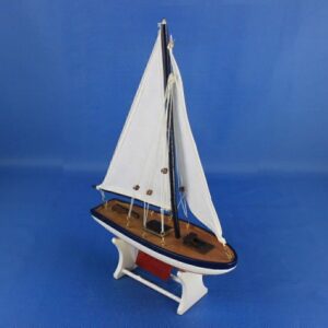 Hampton Nautical It Floats 12" American Floating Sailboat Hampton Nautical Model Ship, Fully Assembled (Not a Kit)