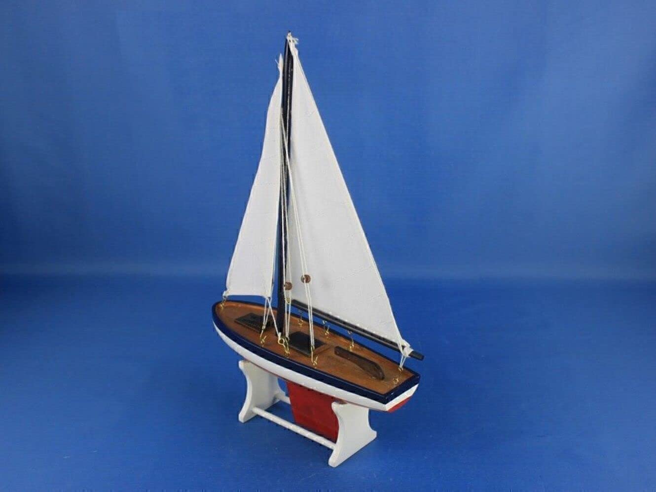 Hampton Nautical It Floats 12" American Floating Sailboat Hampton Nautical Model Ship, Fully Assembled (Not a Kit)