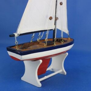 Hampton Nautical It Floats 12" American Floating Sailboat Hampton Nautical Model Ship, Fully Assembled (Not a Kit)