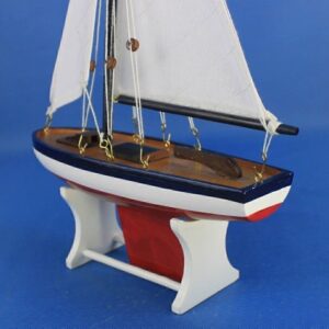 Hampton Nautical It Floats 12" American Floating Sailboat Hampton Nautical Model Ship, Fully Assembled (Not a Kit)