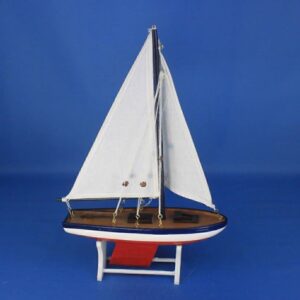 Hampton Nautical It Floats 12" American Floating Sailboat Hampton Nautical Model Ship, Fully Assembled (Not a Kit)