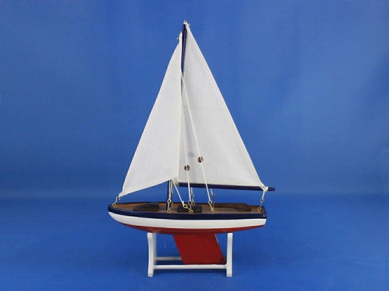 Hampton Nautical It Floats 12" American Floating Sailboat Hampton Nautical Model Ship, Fully Assembled (Not a Kit)