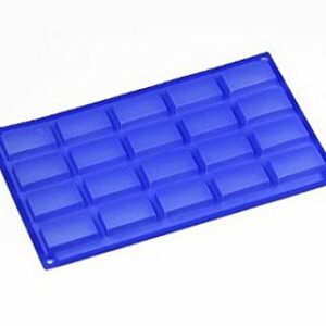 Allforhome 20 Cavities Rectangle Silicone Soap Molds Handmade Guest Sample Soap Molds Ice Cube Tray Biscuit Candy Chocolate Bar DIY Molds Moulds