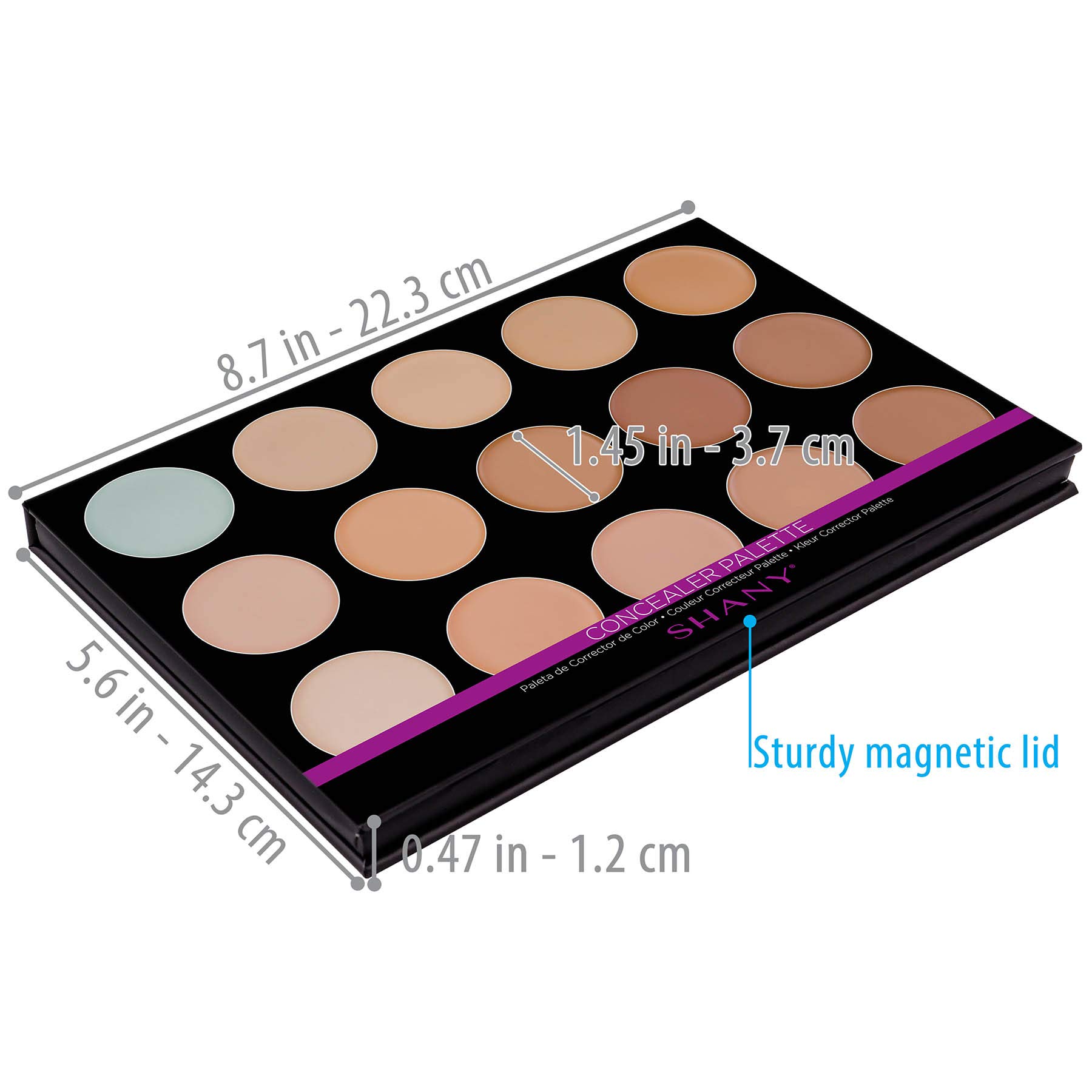 SHANY The Masterpiece 15 Color Foundation, Concealer, Camouflage Palette - TONED