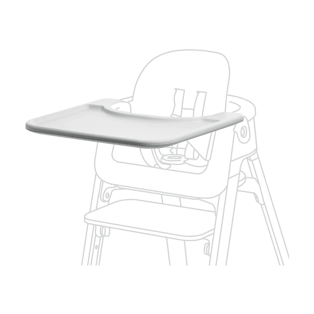 Stokke Steps Baby Set Tray, White - Functional Accessory for Stokke Steps Baby Set High Chair - Give Your Child a Place to Play & Eat - Durable, Tool Free & Easy to Clean