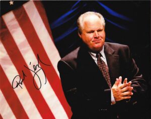 kirkland rush limbaugh, 8 x 10 photo display autograph on glossy photo paper