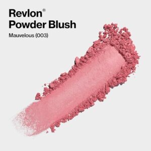 Revlon Blush, Powder Blush Face Makeup, High Impact Buildable Color, Lightweight & Smooth Finish, 003 Mauvelous, 0.17 oz