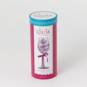 Designs by Lolita “Best Grandma Ever” Hand-painted Artisan Wine Glass, 15 oz.