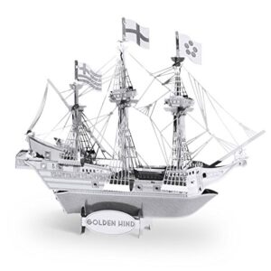 Metal Earth 3D Laser Cut Steel Models - Black Pearl Ship and Golden Hind Ship Set of 2