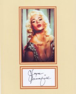 kirkland jayne mansfield 8 x 10 photo autograph on glossy photo paper