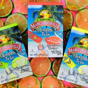 Margaritaville Singles To Go Water Drink Mix - Pina Colada Flavored, Non-Alcoholic Powder Sticks (12 Boxes with 6 Packets Each - 72 Total Servings), 0.65 Ounce (Pack of 12)