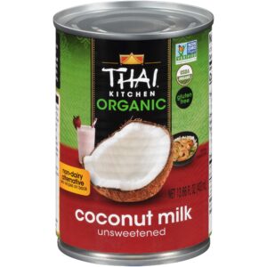 thai kitchen organic unsweetened coconut milk, 13.66 fl oz (pack of 12)