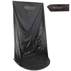 belloccio® turbo-tan® brand black professional sunless airbrush and turbine spray tanning wall hanging backdrop tent with nylon carrying bag