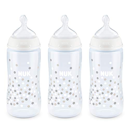 NUK Perfect Fit Baby Bottle, Dots, 3 Count (Pack of 1 )